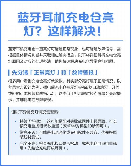 蓝牙耳机充电仓灯不亮图标