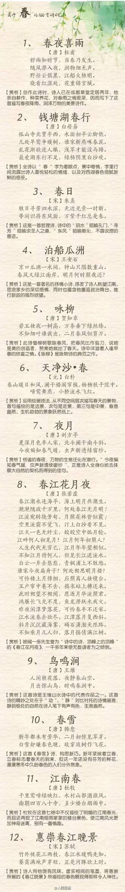 含有春字的诗句100首图标