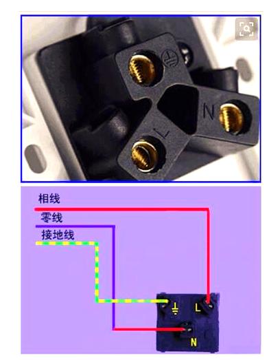 三孔插线板里的线路图截图