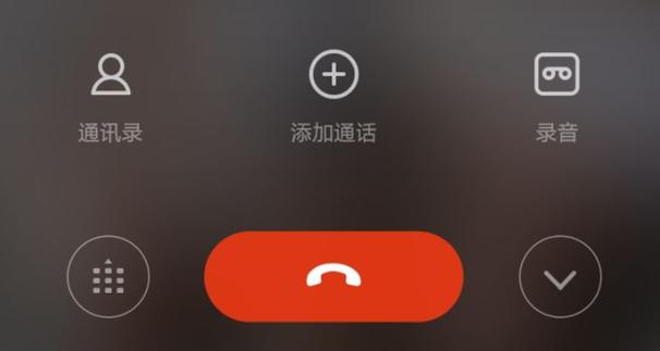 手机通话中没有挂电话的按键截图