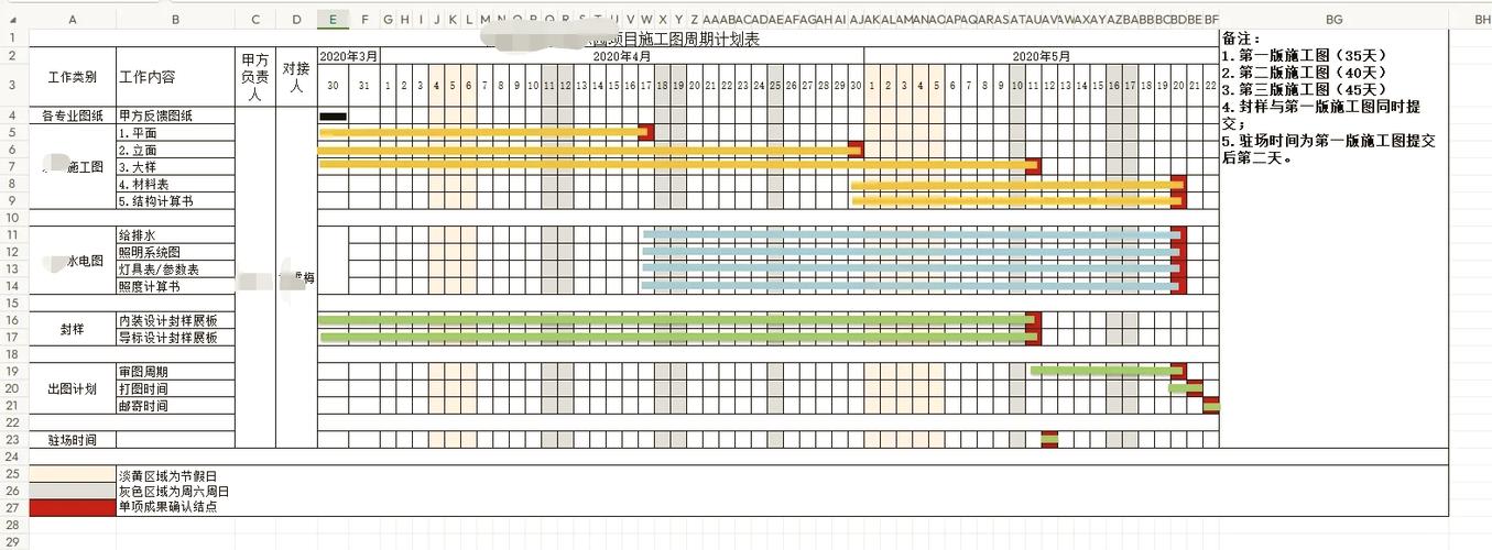 施工工期表图标