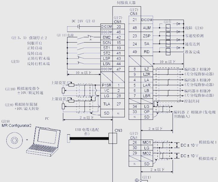 三菱伺服驱动器接线图图标