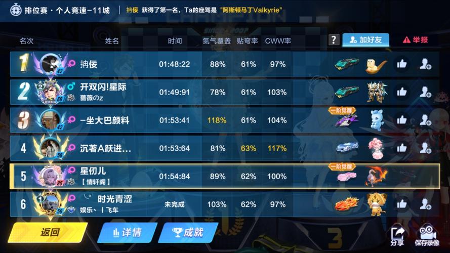 手游qq飞车怎么查看别人战绩图标