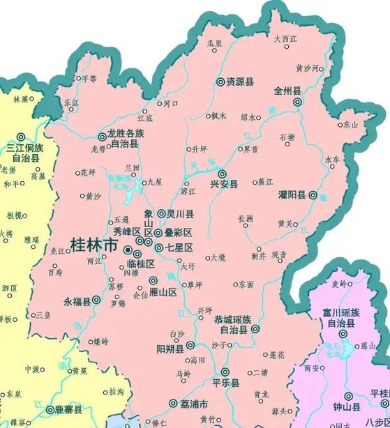桂林市地图全图高清版截图