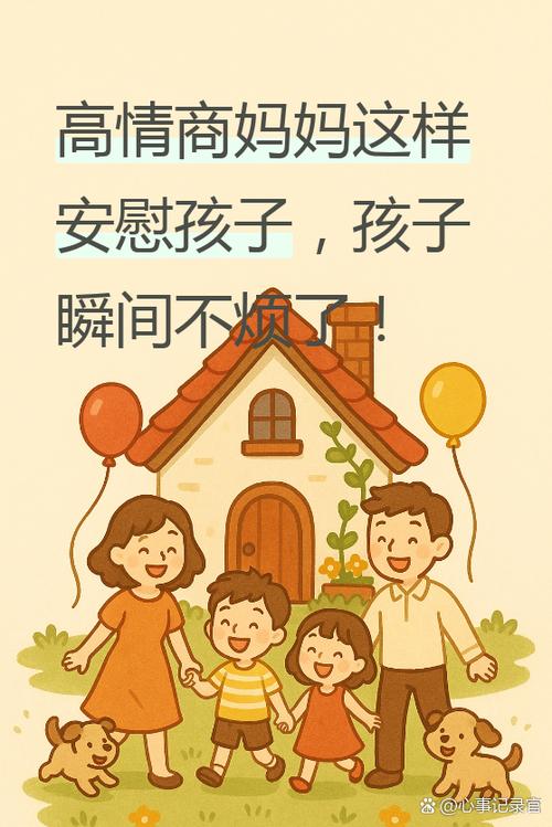 高情商妈妈安慰孩子心烦图标