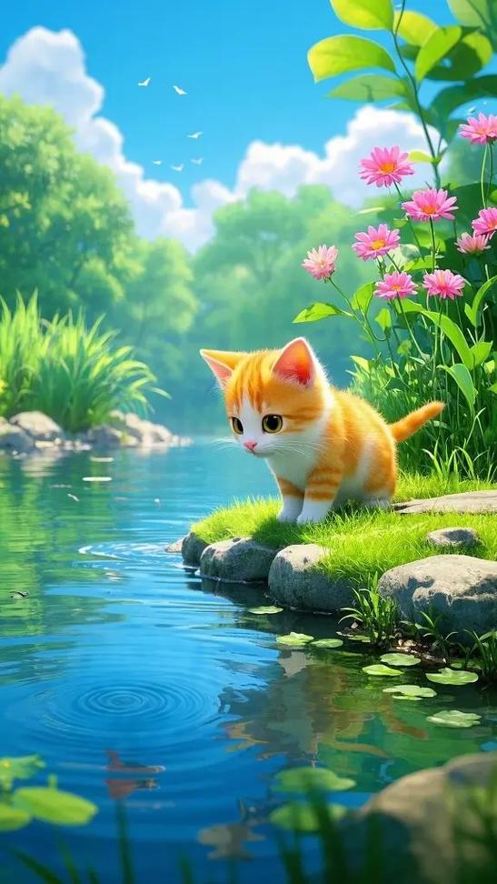 关于可爱小猫的视频图标
