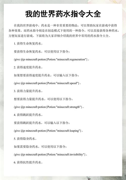 我的世界give药水指令图标