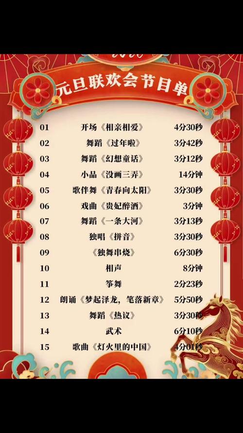 今天的节目单截图