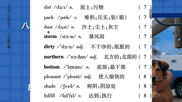 八下英语单词朗读二单元截图