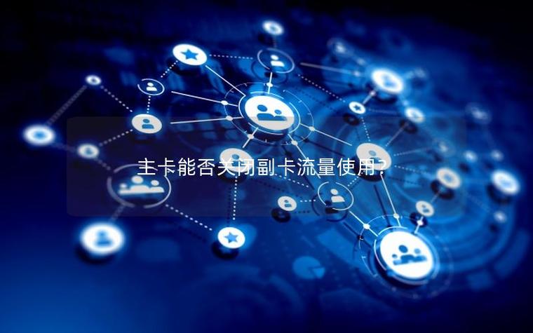 主卡流量关闭副卡可以使用流量图标