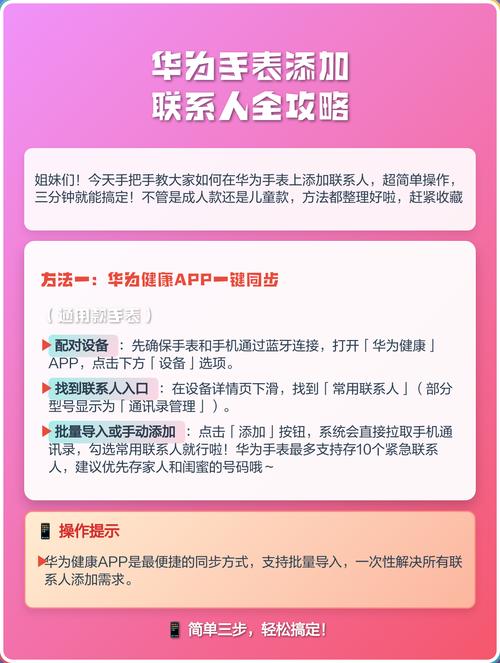 华为手表常用联系人怎么添加图标