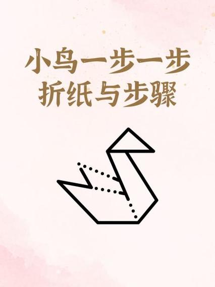 儿童折纸小鸟的步骤图标