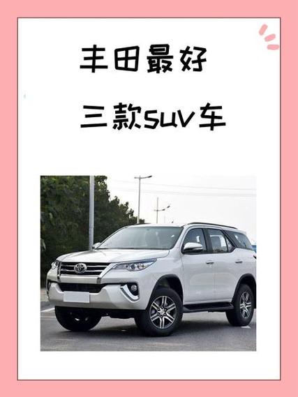 丰田最好三款suv车图标