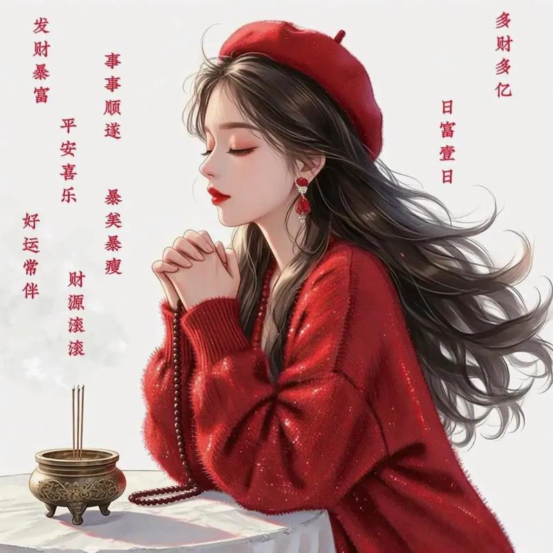 大红色头像女截图