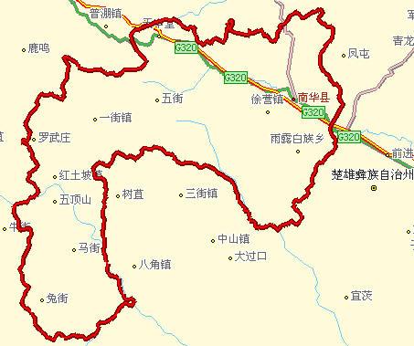 南华县乡镇地图图标