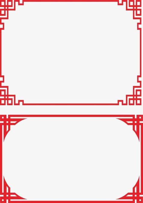 红色边框素材图标