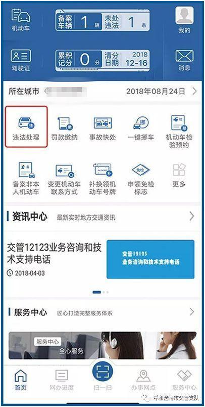 车辆违章缴费网上缴费截图