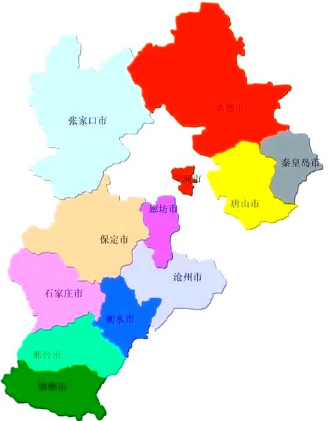 河北省全省地图图标