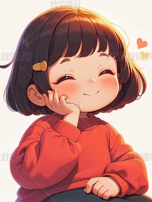 可爱Q版的女生短发