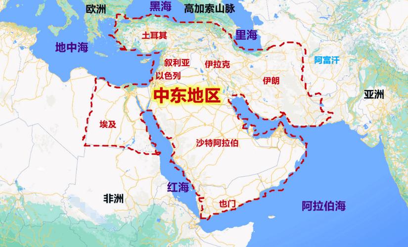 中东地图高清版大图图标
