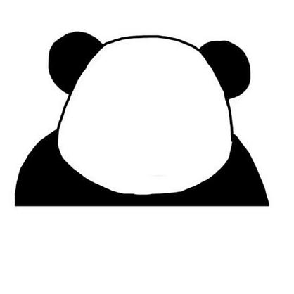 熊猫表情包空白脸素材图标