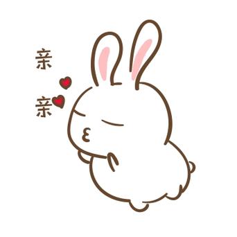 可爱表情符号兔子图标
