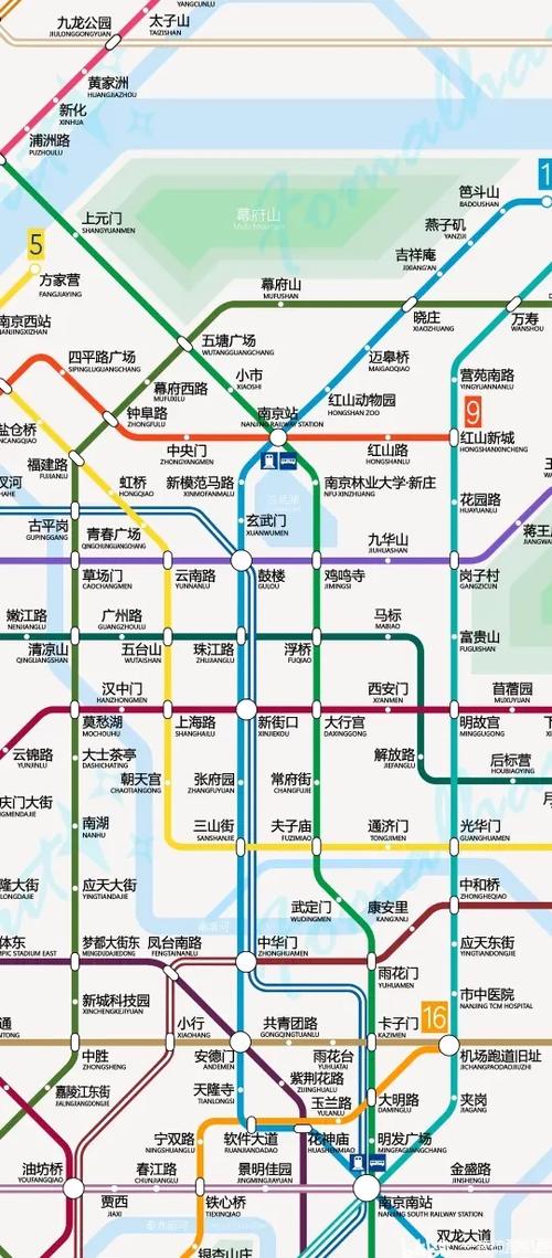 南京在建的地铁规划图