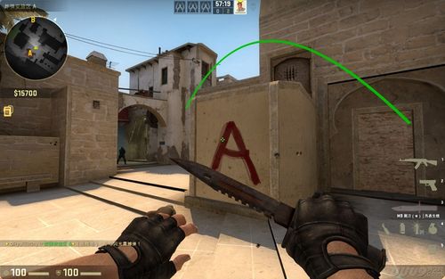csgo怎么扔近距离闪光