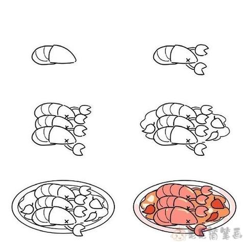 龙虾简笔画图片图标