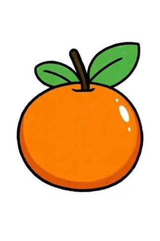 橙子简笔画简笔画图标