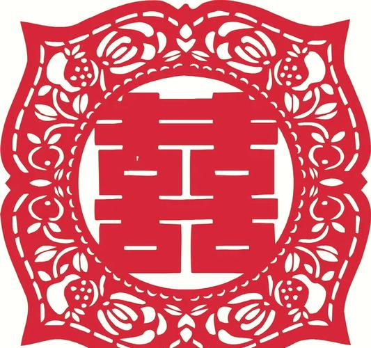 “囍”红色符号图标