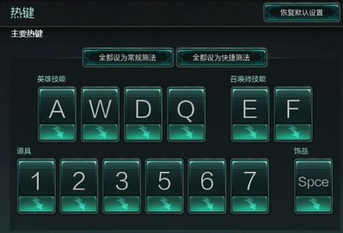 英雄联盟对自己放技能快捷键
