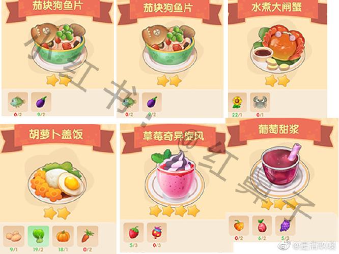 摩尔庄园餐厅菜谱攻略图标