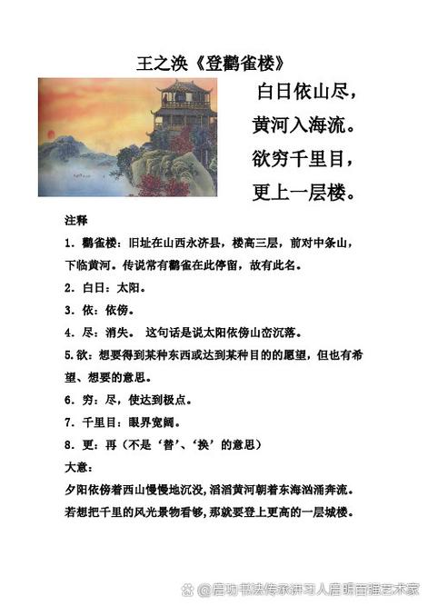 登欢雀楼这首诗的意思截图
