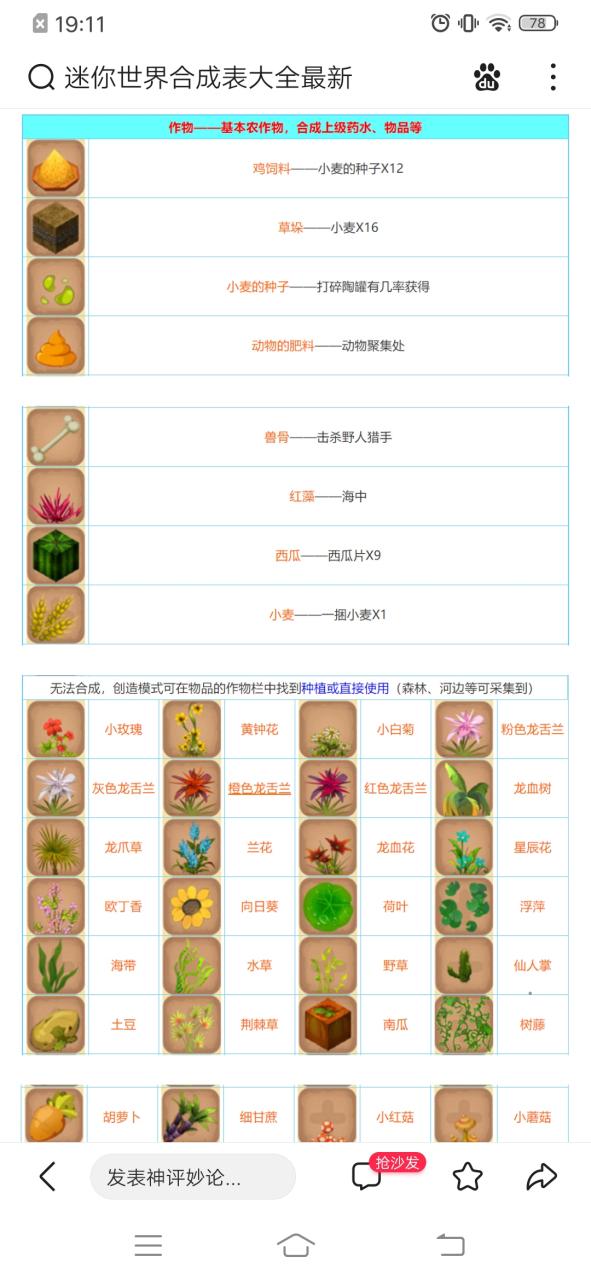 迷你世界合成表大全图标
