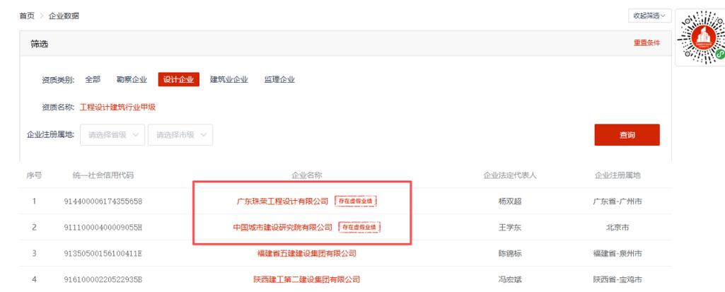 四库一平台建筑企业资质查询图标
