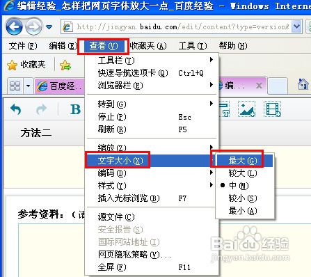 浏览器字体放大