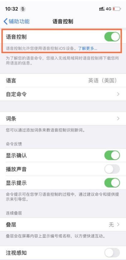 苹果手机语音控制开关在哪里截图