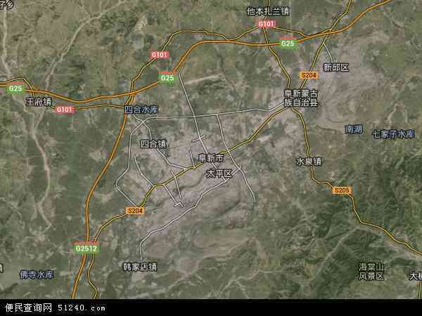 阜新市卫星地图高清版图标
