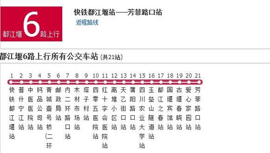 6路公交车路线路线图图标