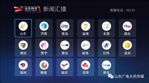 山东有线数字电视截图