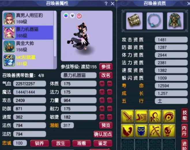 梦幻西游猫灵人形套装加什么效果