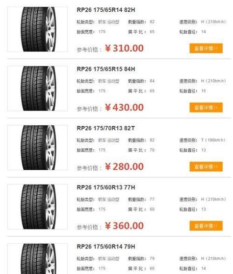 朝阳轮胎价格表截图