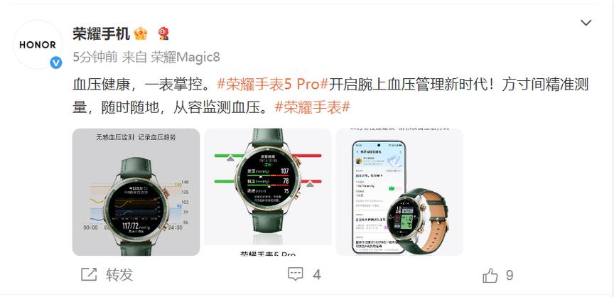 荣耀手表功能介绍图标