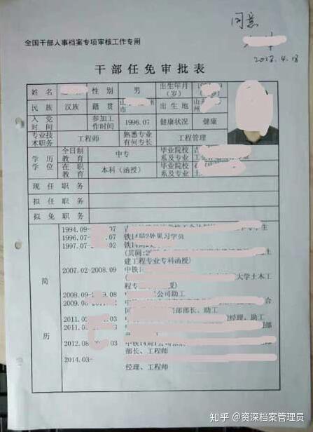 干部任免审批表填写模板图标