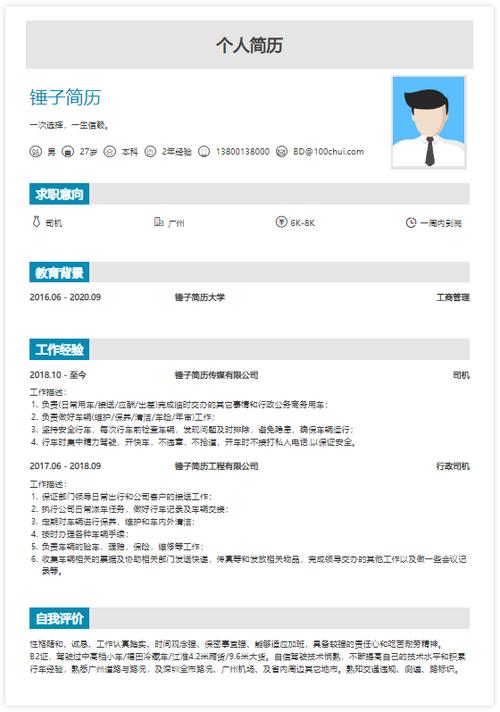 司机个人简介干净短句截图