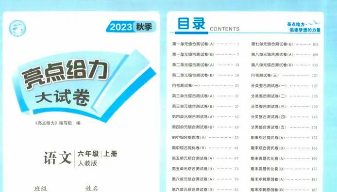 亮点给力大试卷电子版图标