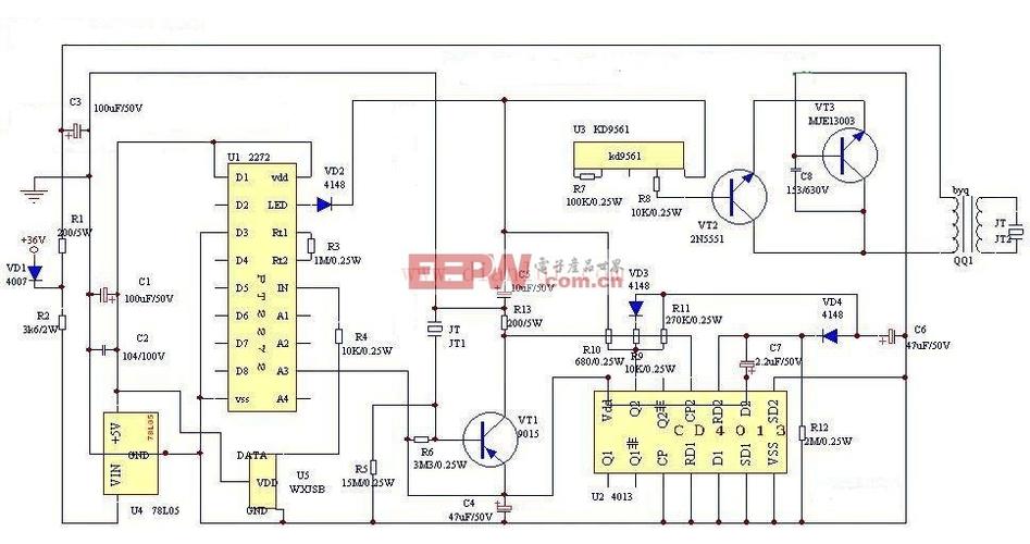 电动车防盗器原理图