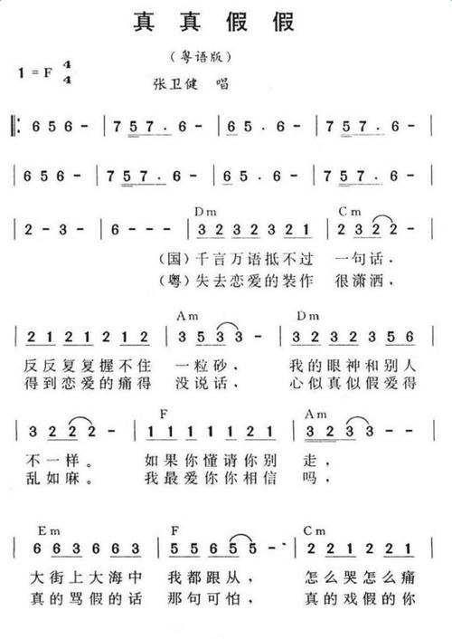 真真假假 歌词图标