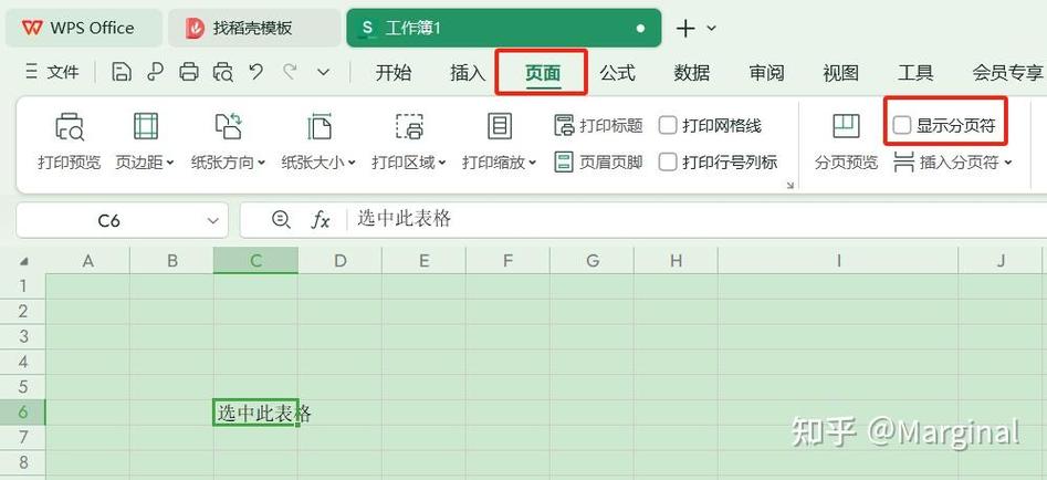 wps表格怎么分页显示